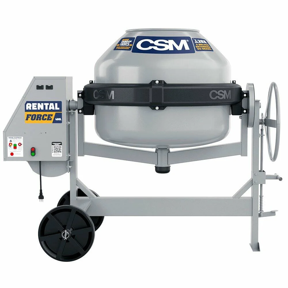 Betoneira Rental Force Mono 400L CSM para construção