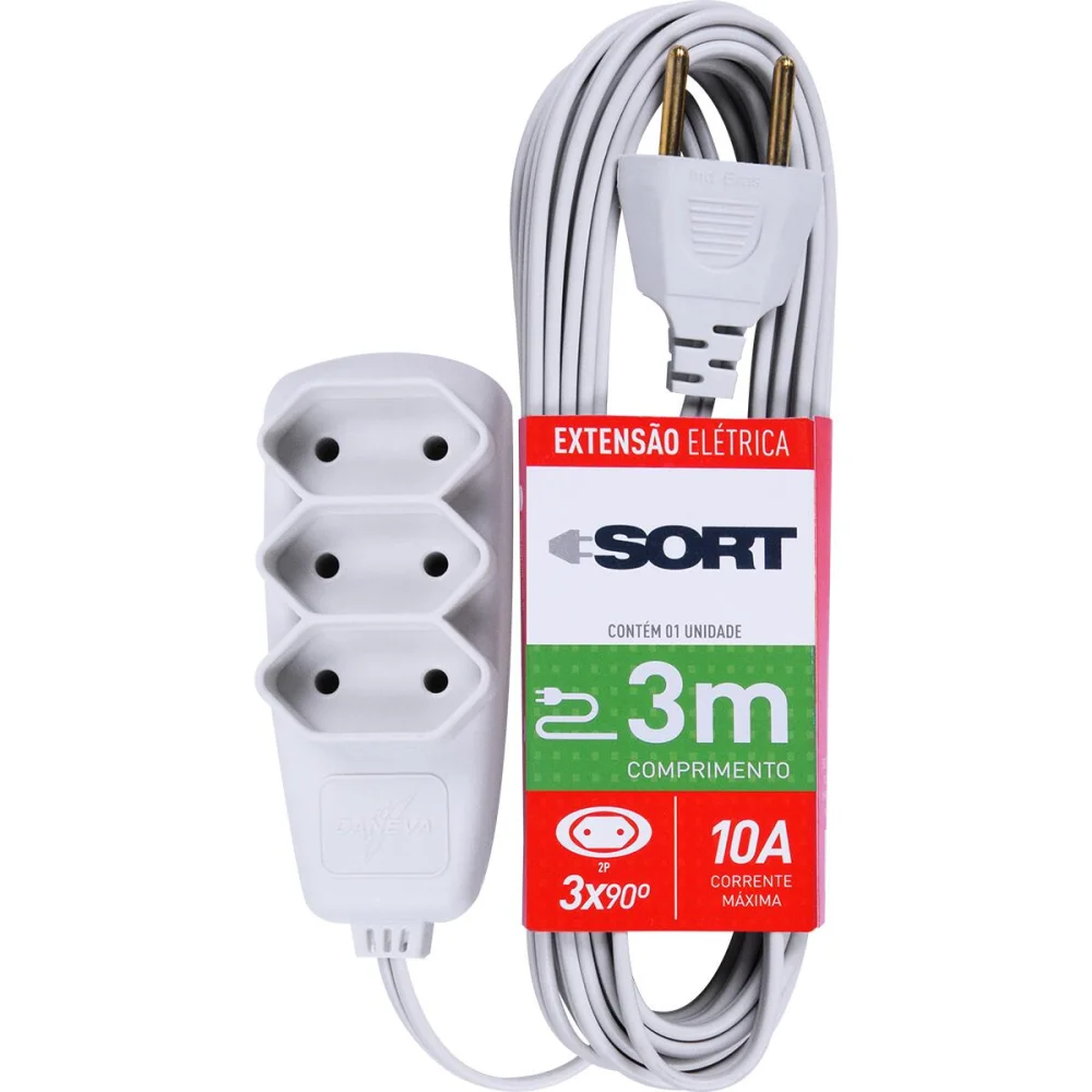 Extensão Elétrica com Cordão Paralelo 3m Gelo Daneva em Oferta