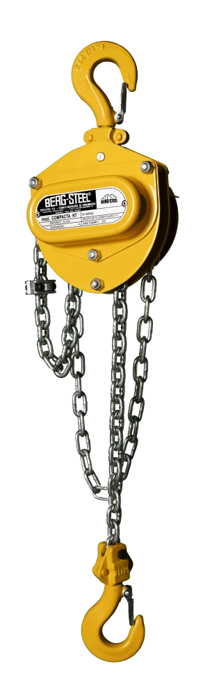 Talha manual compacta 2000kg 3m Berg Steel para construção
